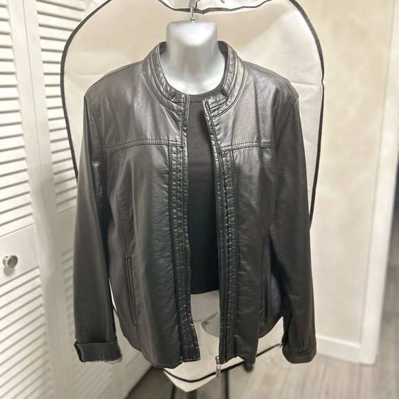 a.n.a | Jackets & Coats | Ana Faux Leather Jacket Size Large Black With ...